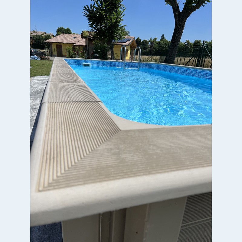 Piscina Seminterrata effetto legno rettangolare NATURALIS 4,67 x 3,24