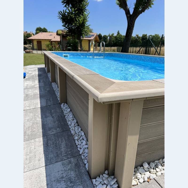 Piscina Seminterrata effetto legno rettangolare NATURALIS 6,09 x 3,24